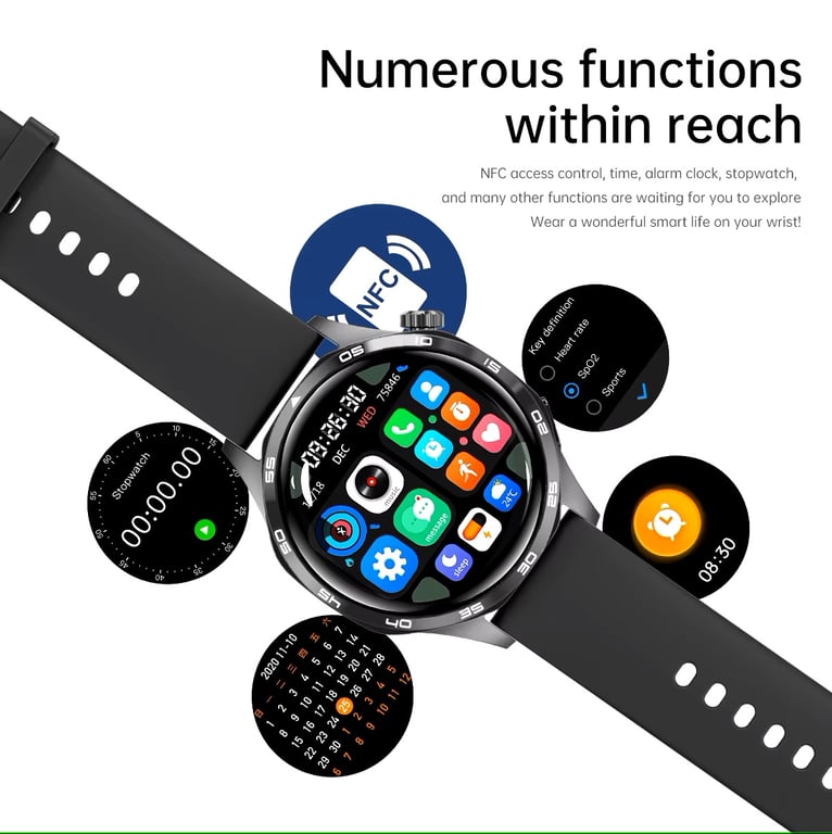 GENERICO - Smartwatch Reloj Inteligente GT5 PRO Salud Conectividad 247 ...