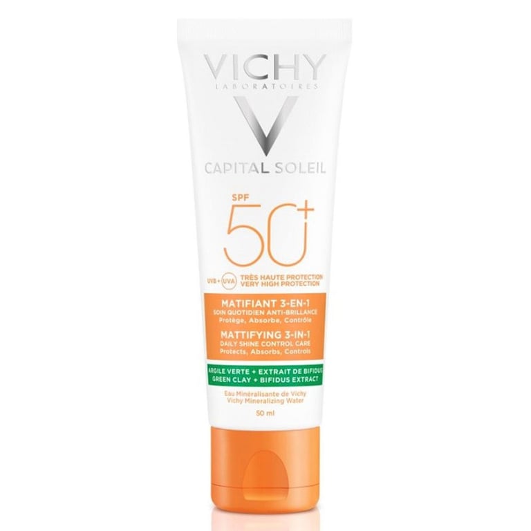 VICHY - Protector Solar Facial Capital Soleil Matificante 3 en 1 FPS 50 ...