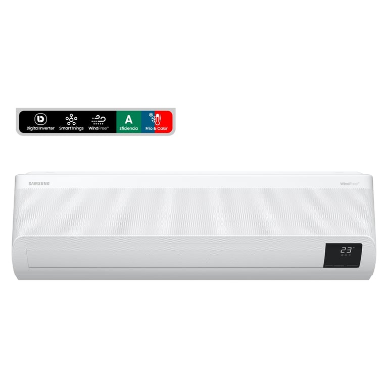 SAMSUNG - Aire Acondicionado Split Frio-Calor Wind-Free Inverter AR24BSEAMWK/ZS 24.000 BTU Wifi ...