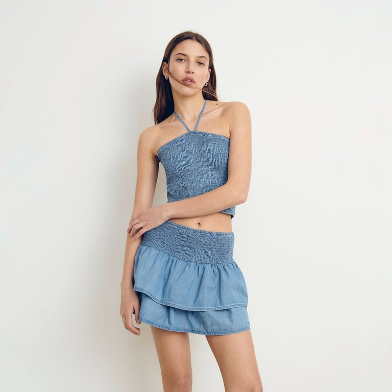 BROWNIE - Top Engomado Jeans Mujer | Ofertitas