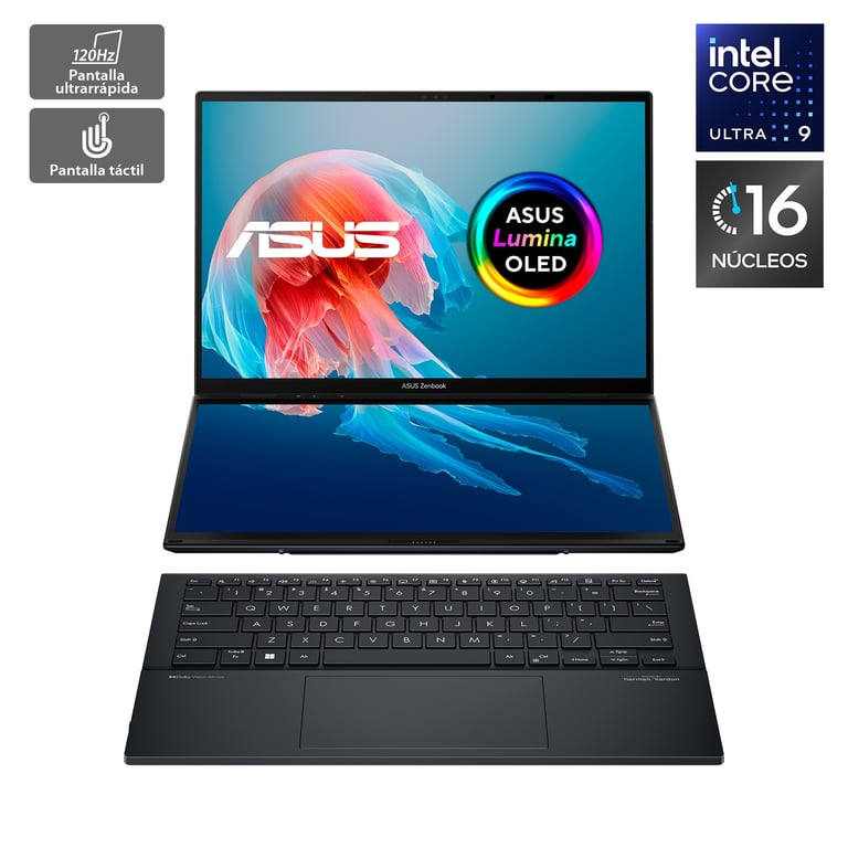 ASUS - Notebook Zenbook DUO UX8406 Intel Core Ultra 9 16 Núcleos 32GB RAM 1TB SSD 14" 3K 120Hz ...