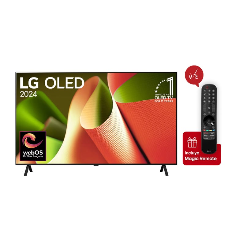 LG - Televisor OLED 77 Pulgadas Smart TV 4K UHD OLED77B4PSA + Magic ...