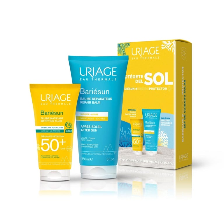 URIAGE - Set Protector Solar Bariésun Fluido Matificante Spf 50+ 50ml + Aftersun 150ml | Ofertitas