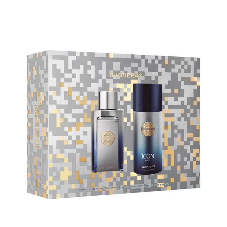 ANTONIO BANDERAS - Banderas Set Perfume Hombre The Icon Elixir EDP 100ml + Desodorante 150ml ...