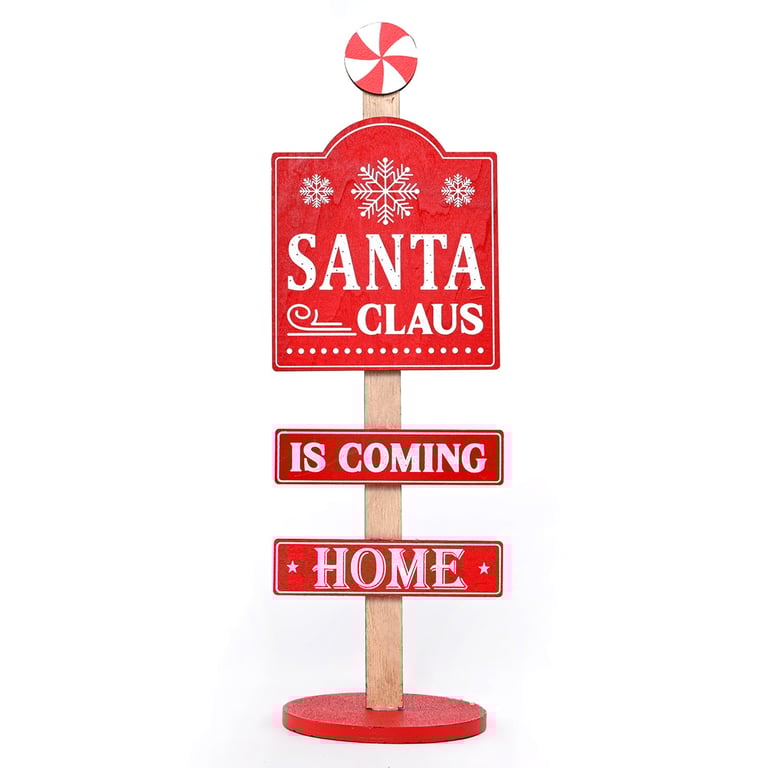 MICA - Letrero Santa 38X12X11 Cm | Ofertitas