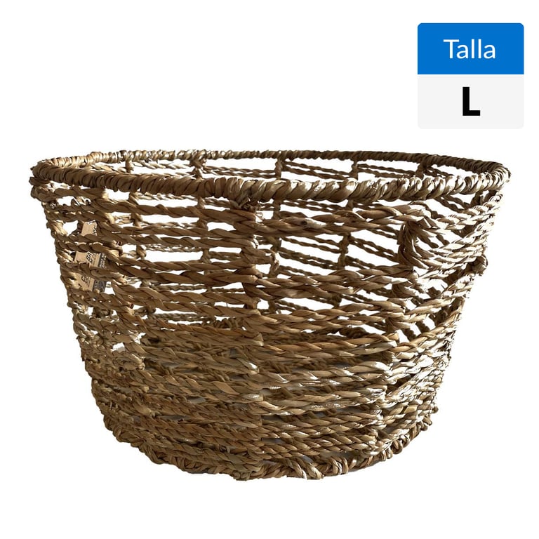 DECOGREEN - Cesto Bangalore L 35x30X20 cm, Hecho de Hogla, Bangladesh | Ofertitas