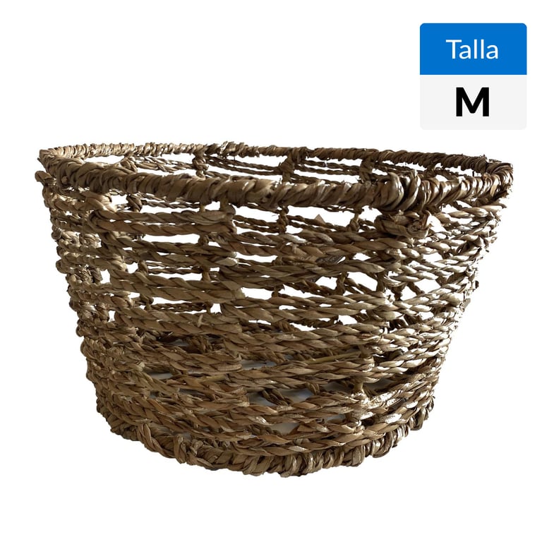 DECOGREEN - Cesto Bangalore M 30x25X17 cm, Hecho de Hogla, Bangladesh | Ofertitas