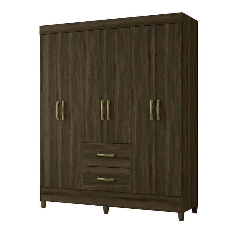 VEKKAHOME - Clóset Mobi 6 Puerta(s) 2 Cajón(es) 4 Repisa(s) 147x181x47 ...